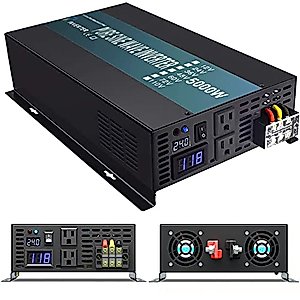 WZRELB Pure Sine Wave 5000W 24V Power Inverter DC to AC Power - Solar, RV