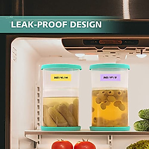 FORTIDY Pickle Jar/Container with Strainer Flip & Label – 47 oz Large Airtight Storage, Wide Mouth, BPA Free, Dishwasher Safe, Goodbye Juice Finger, Kitchen Organization Must-Have Versatile Food Saver