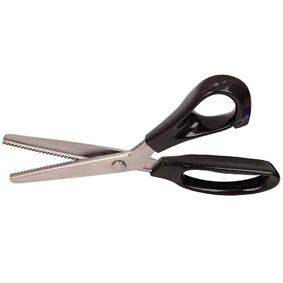 Fabric Pinking Shears Craft Scissors，Serrated Scalloped stainless Steel Handled Professional Sewing black Scissors, Scissors for Leather , Tailoring, Paper Crafts Hand shears etc. (Scalloped18mm)
