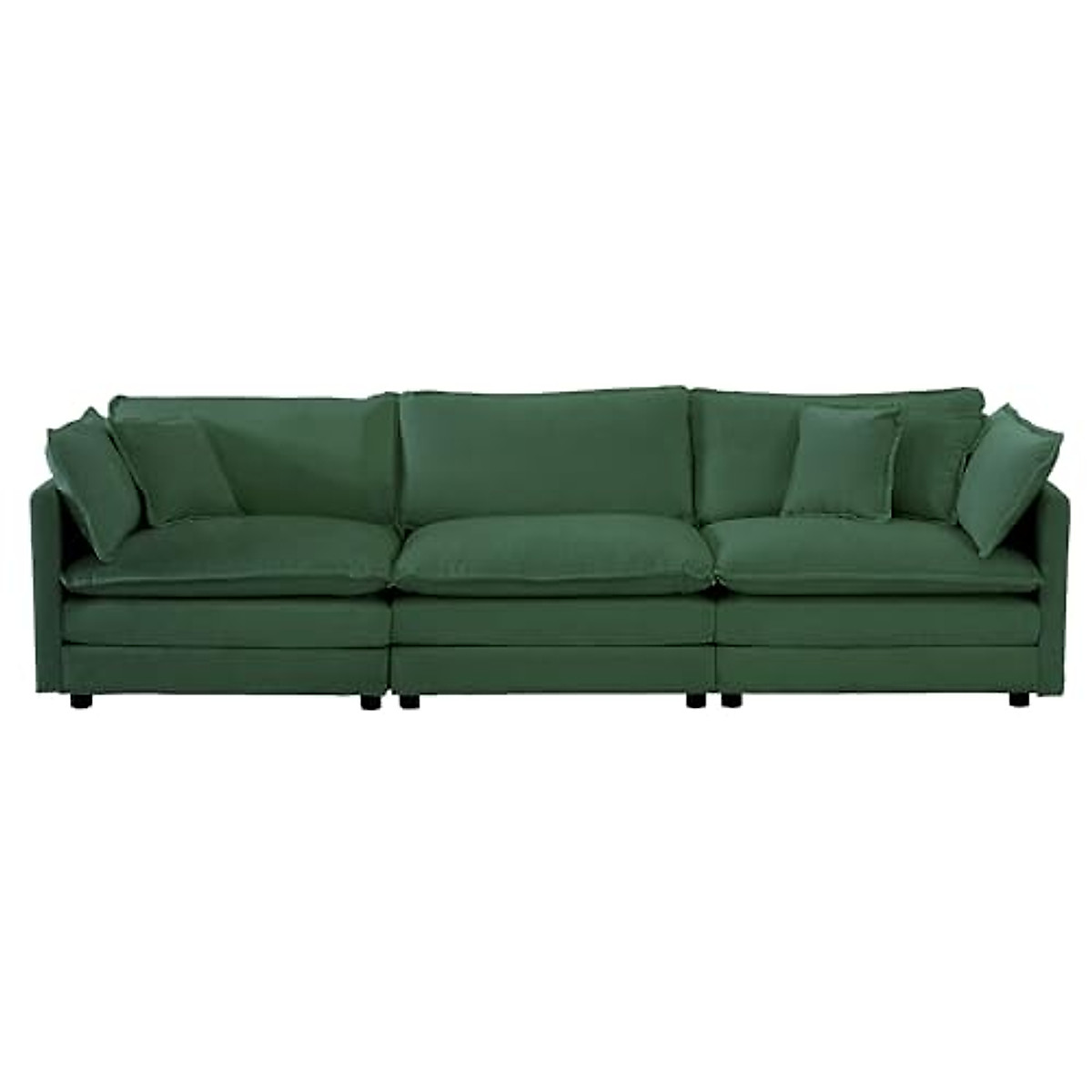 Free Combination Oversized Modular Sectional Sofa with Reversible Chaise,Chenille Upholstered L-Shaped 4-Seat Corner Couch w/Movable Ottoman,Comfy Leisure Cloud Boucle Sofá Sleeper Lounge Sofabed