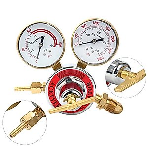 Acetylene Regulator: Welding gas welder Acetylene Regulator Compatible with Harris Victor Torch Cutting kits CGA510