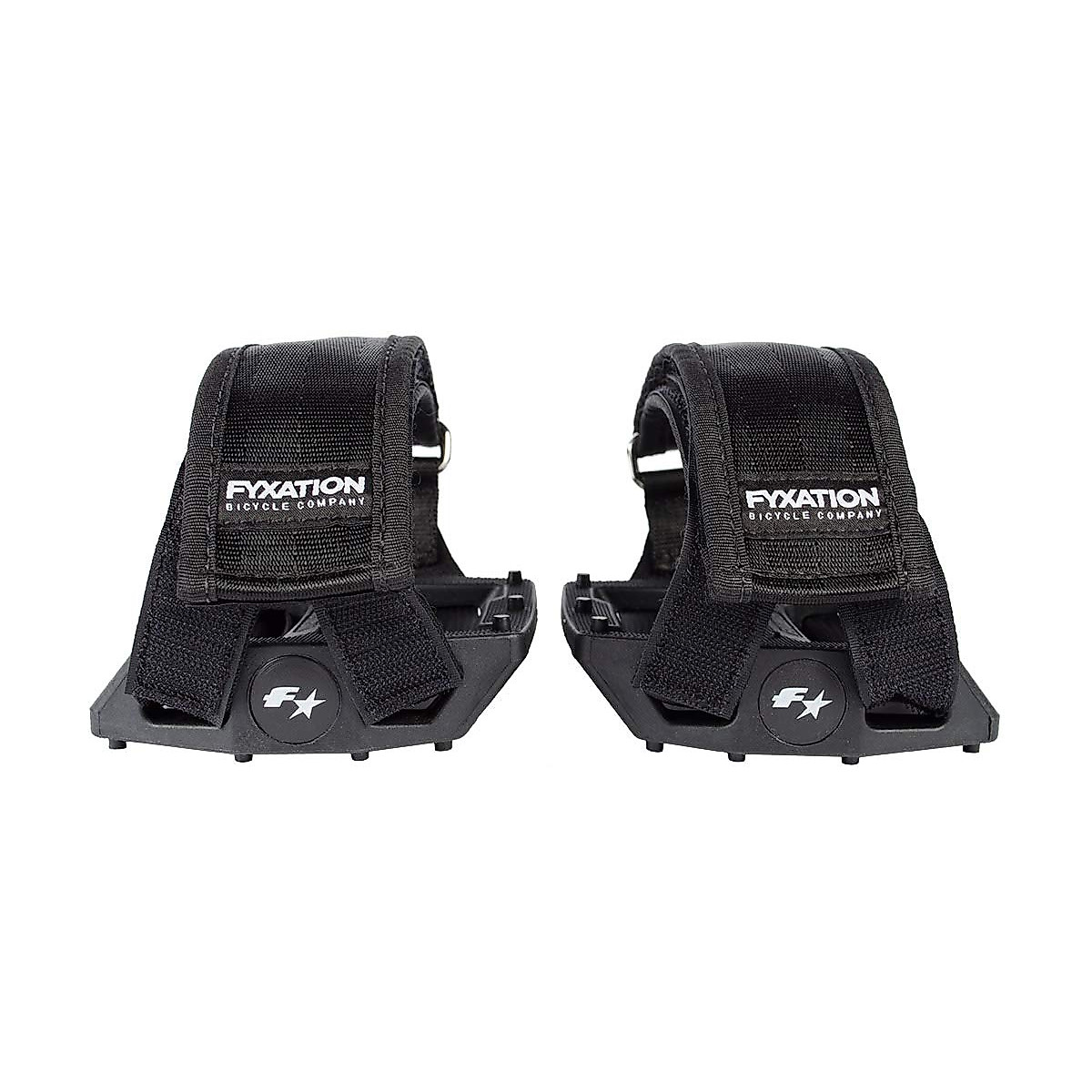 Fyxation Gates Pedal Strap Kit with Black Pedal and Black Straps, Standard