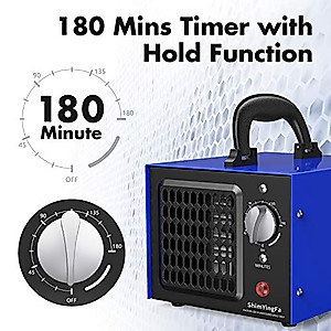 ShimYingfa Ozone Generator with Replaceable Ozone Plates,12000mg/H High Capacity Air Purifier,Commercial Deodorizer Ozone Machine for Rooms/Smoke/Cars/Pets