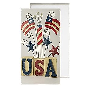 USA Flag Retro Towel Set of 2 4Th July Bath Hand Towels Bathroom Decorative Kitchen Towels Highly Absorbent Soft