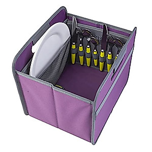 meori Picnicker Insert for Foldable Boxes Small, Large + Outdoor Accessory, Smoke Grey