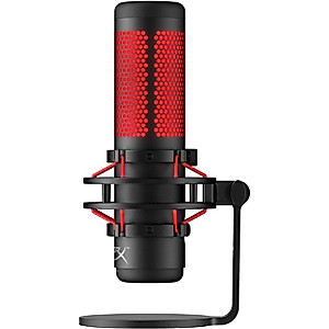 HYPERX Latest Quadcast USB Condenser Microphone Bundled with GalliumPi Popfilter Accessories