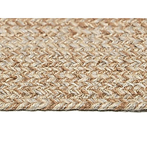 SISOSU Performance Braided Area Rug - Carpets for Living Room, Bedroom, Dining Room, Home Décor - Luxurious Handcrafted Traditional Rug - PET-Yarn - Modern Rugs- 4’ x 6’-Beige
