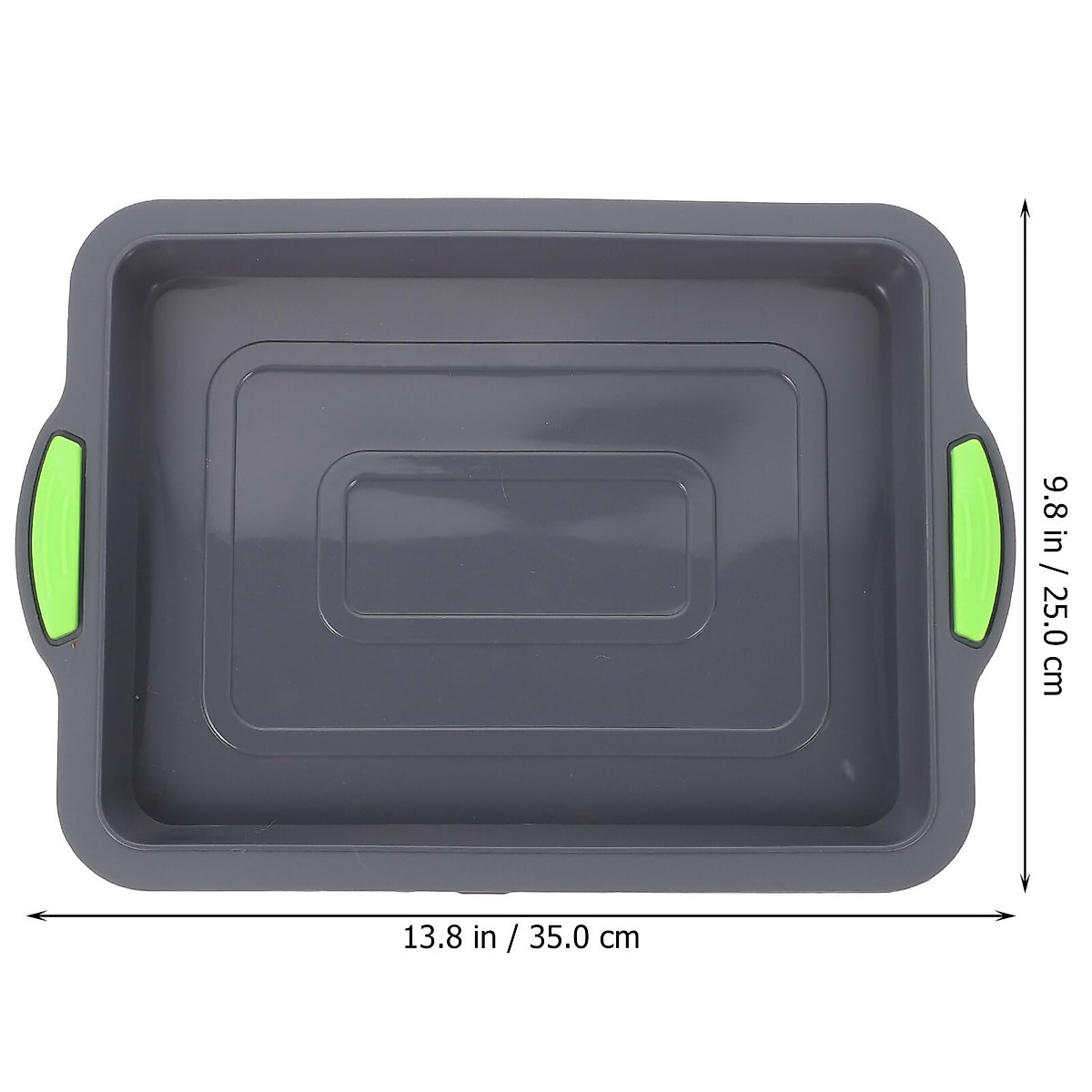 BESTonZON Silicone Baking Pans Baking Sheet Brownie Pan Rectangular Cake Pan Silicone Cake Molds Nonstick Bakeware Cookie Sheets Cake Pan - Grey