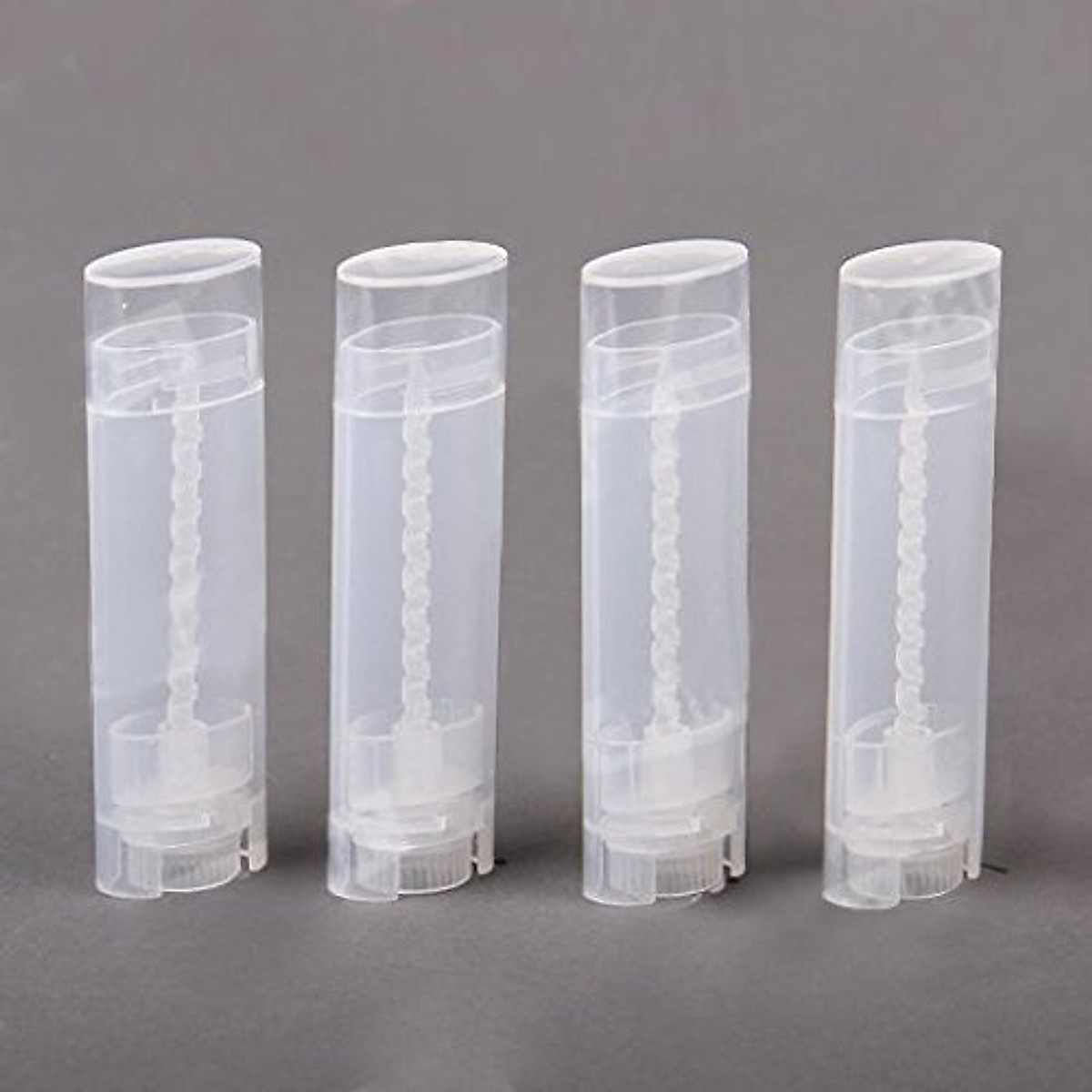CTKcom 100 Pcs Oval Lip Balm Tubes With Lids,Plastic Deodorant Lip Lipstick Balm Tubes,Empty Plastic Containers 5ml 5Gram,Chapstick Tubes100Pcs (Clear)