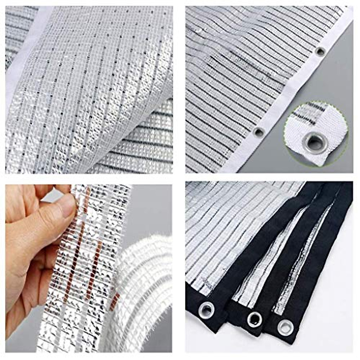 Reflective Aluminet Shade Cloth White Sunblock Shade Net 90% of UV Resistant, Premium Garden Shade Mesh Tarp Top Shade Netting Panel Flowers Plants Protection Car Roof Cover