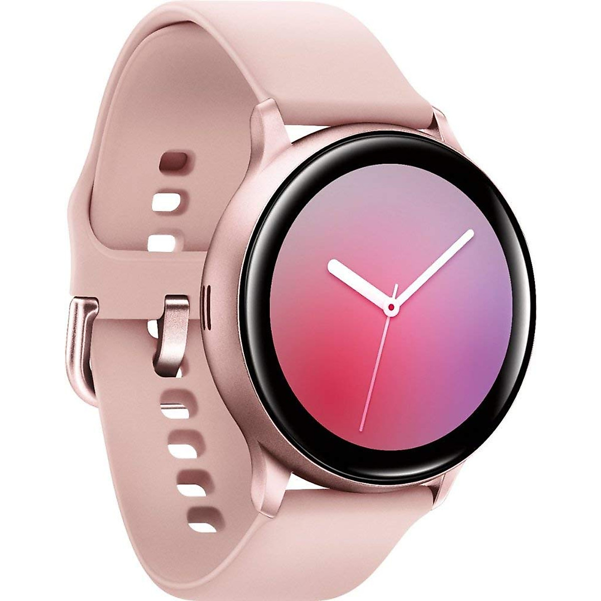 SAMSUNG Galaxy Watch Active2 (Silicon Strap + Aluminum Bezel) Bluetooth - International (Pink Gold, R830-40mm)