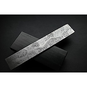 Forged Factory Damascus Steel Billet for Knife Making, Snake Pattern, 12 inches