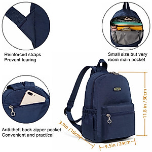 AOTIAN Mini Lightweight Backpack Durable Travel Hiking Women and Girls Small Daypack, 7 Liters Blue