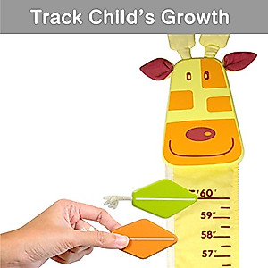 I'm Wood and Fabric Wall Growth Chart, Height Measurement, Scale, Ruler for Kids (Cow)