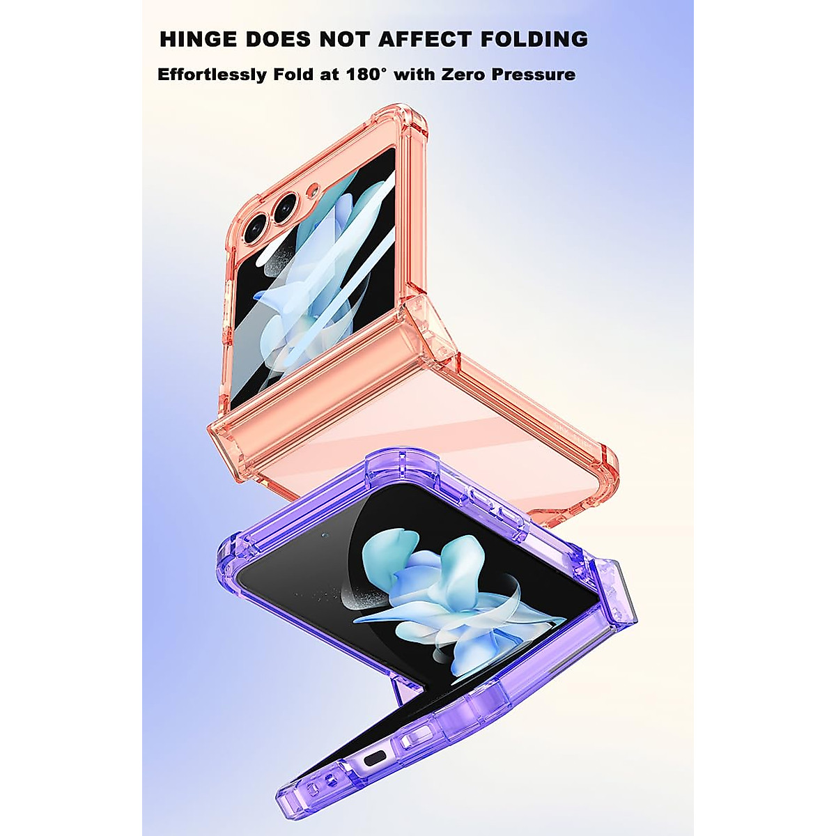 SHIEID Flip 5 Case with Hinge Protection, Galaxy Flip 5 Clear Airbag Case Built-in High-Transparency Soft Film for Phone Case for Galaxy Z Flip 5, Dark Green