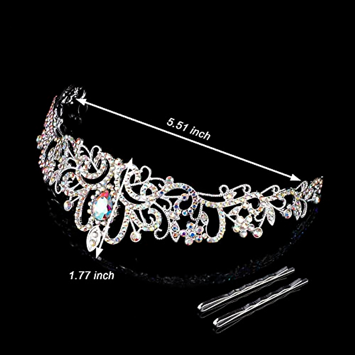 CIEHER AB Rhinestones Tiara Crowns for Women Girls Princess Crown Tiaras for Women Bridal Wedding Prom Quinceanera Birthday Crown Christmas Crown Gifts Hair Accessories for Women Girls
