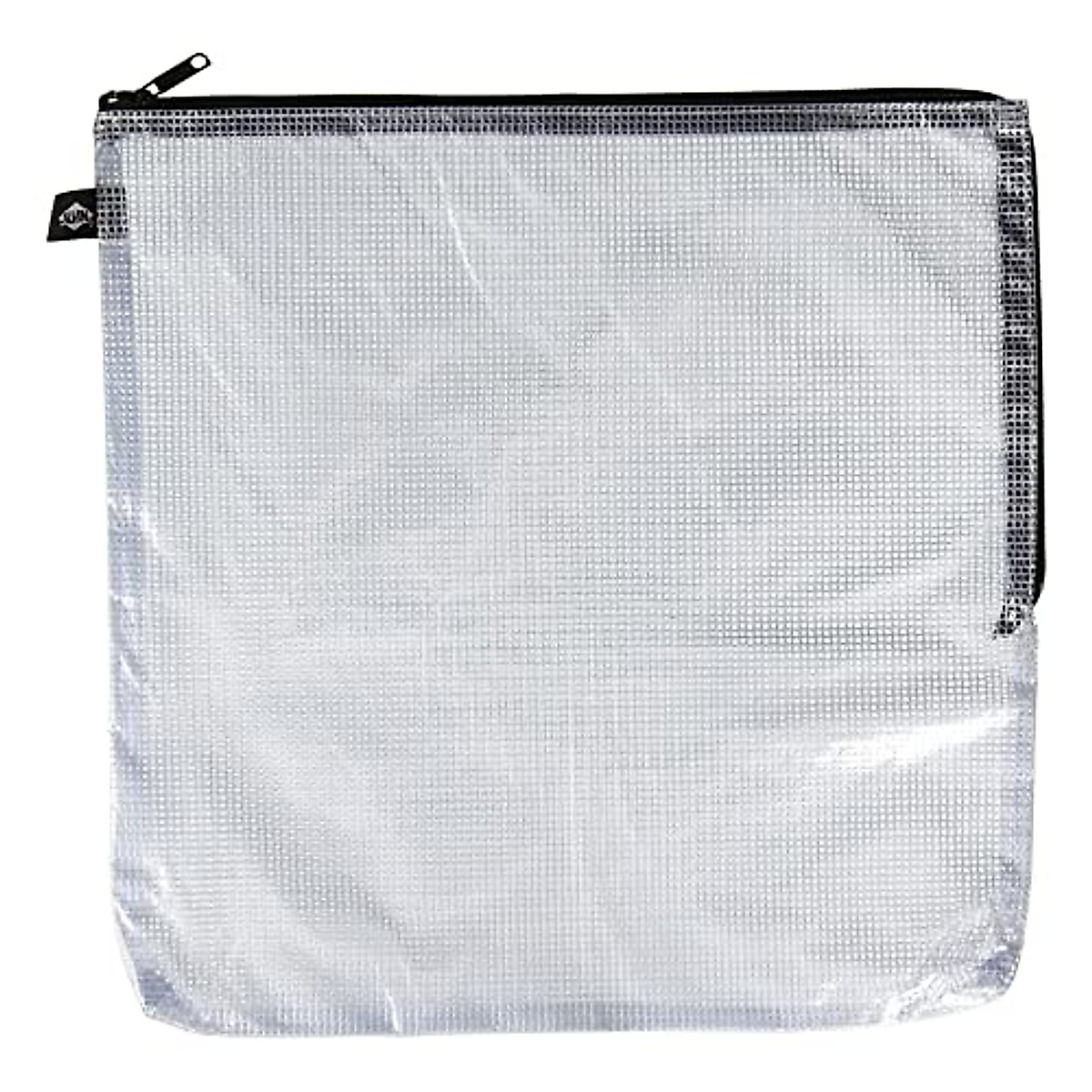 ALVIN - NB1313 Clear 10 Pack PVC Mesh Kit Zipper Bag, Multi-Use Organization Bag for Item Storage and Arranging, Great for Needlework Projects, Art Supplies, and Travel - 13 x 13 Inch Bag