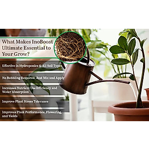 GreenEden InoBoost Ultimate Easy Compost Tea for Plants - Nutrient & Bloom Booster - Soluble Biostimulants for Plant Growth, Flowering & Yields - 8oz. Microbial Inoculant - Super Soil