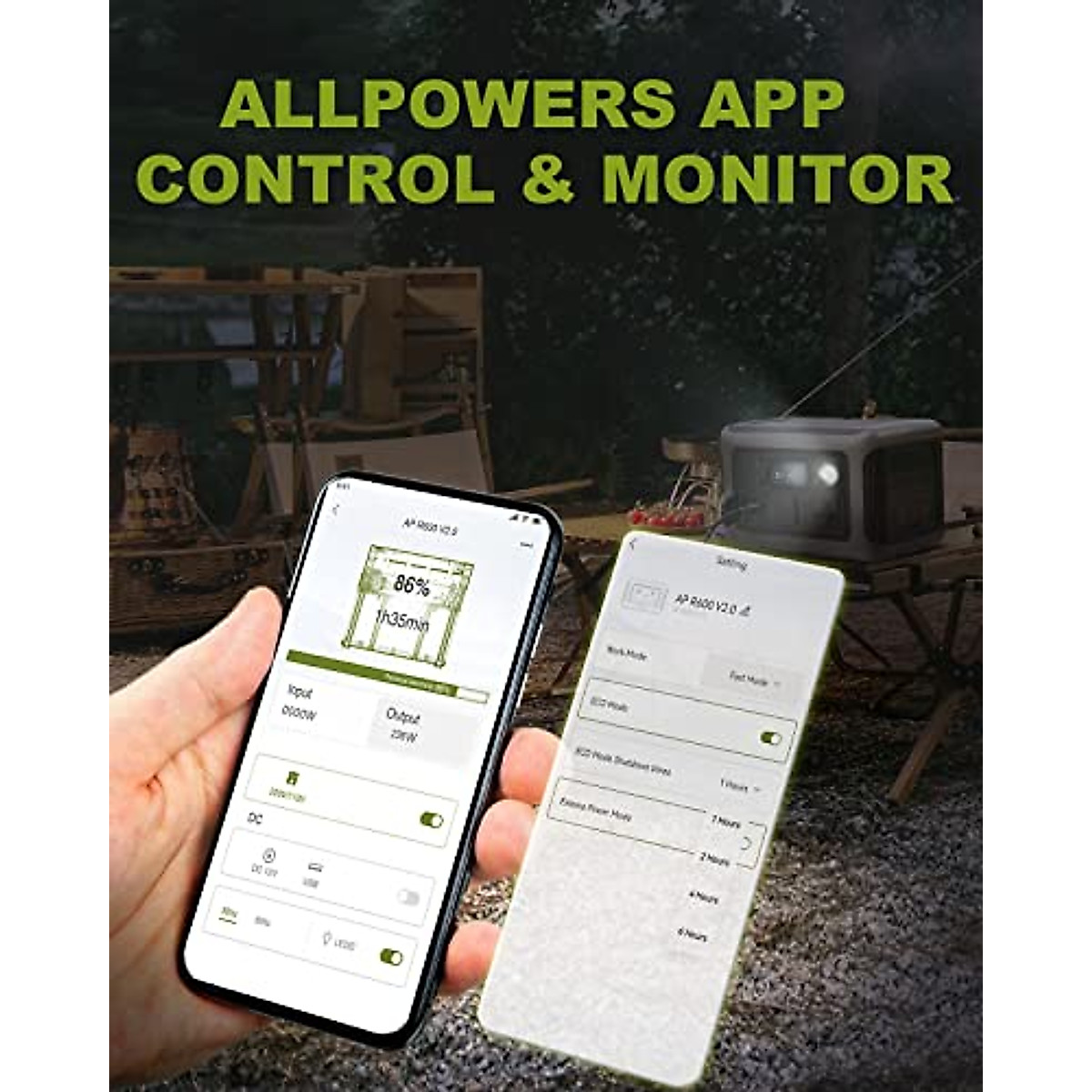 ALLPOWERS 299Wh 600W Portable Power Station R600, LiFePO4 Battery Backup with UPS Function, 1 Hour to Full 400W Input, MPPT Solar Generator for Outdoor Camping, RVs, Home Use