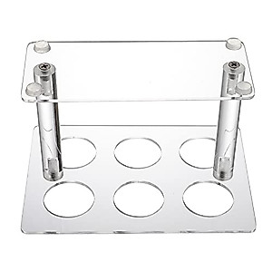 YOUEON 2 Pack Acrylic Ice Cream Cone Holder with 6 Holes, Clear Waffle Cone Holder, Sushi Hand Roll Stand, Cone Holder Stand for Wedding, Birthday, Christmas, Thanksgiving, Restaurant, Party or Buffet