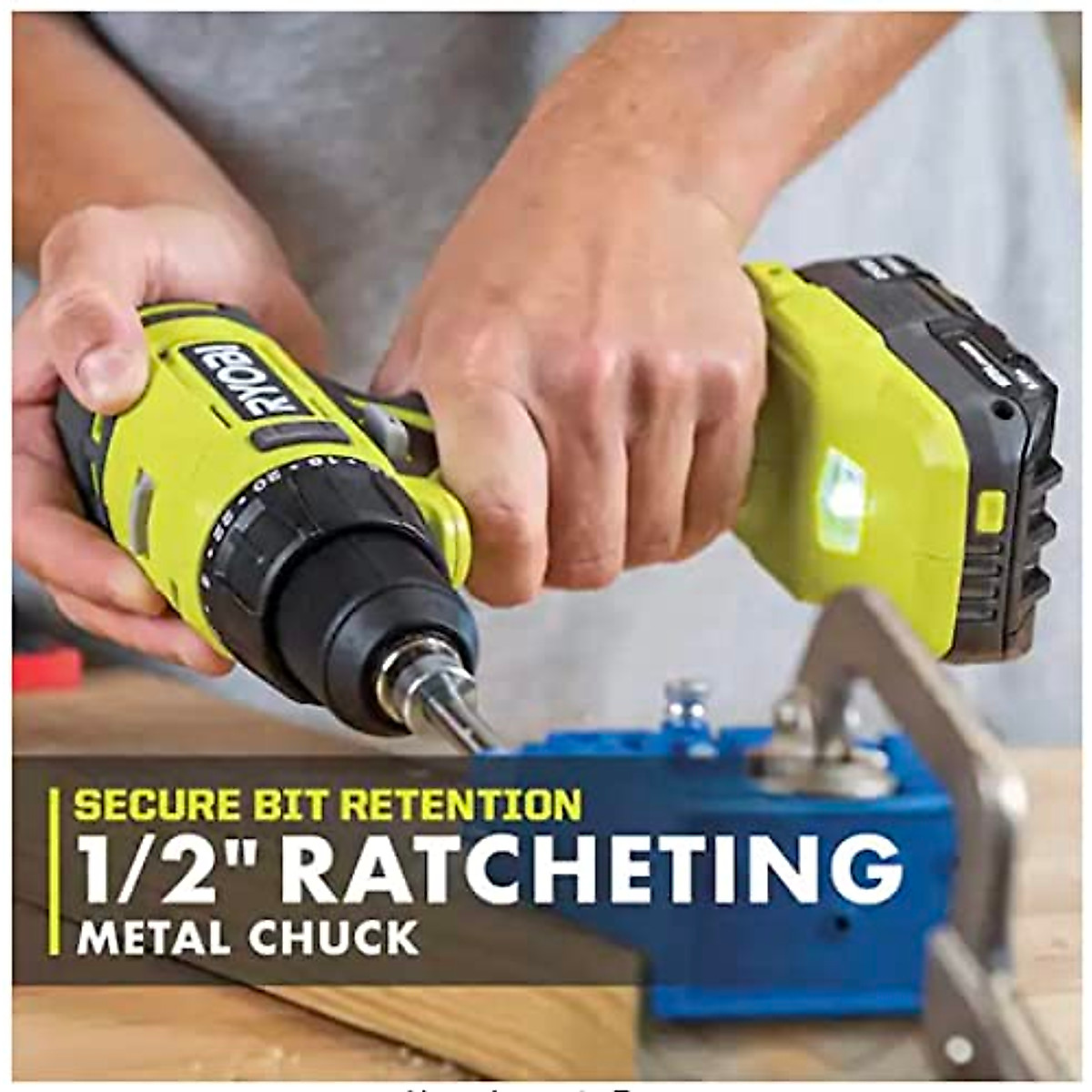 RYOBI ONE+ 18V Cordless 1/2 in. Drill/Driver (Tool Only) PCL206B Black Green