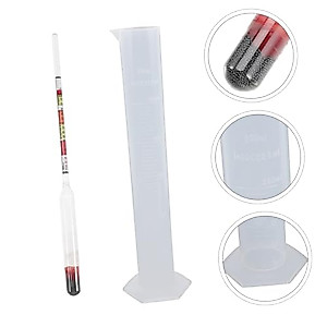 BIUDECO 1 Set American Attenuation Meter Wine Makin Brewing Tool Wine Hydrometer Brewing Hydrometer Beer Hydrometer Mead Making Kit Hydrometer Tester Measuring Cylinder Plastic