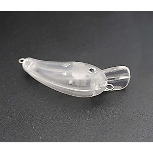 Free Eye 20PCS Unpainted Fishing Blanks Crankbait 5.5cm 3.72g topwater Artificial Bait Fishing Lures Blank Minnowbait Hard unpainted Artificial Bait Bodies DIY Fishing Tackle Spoons