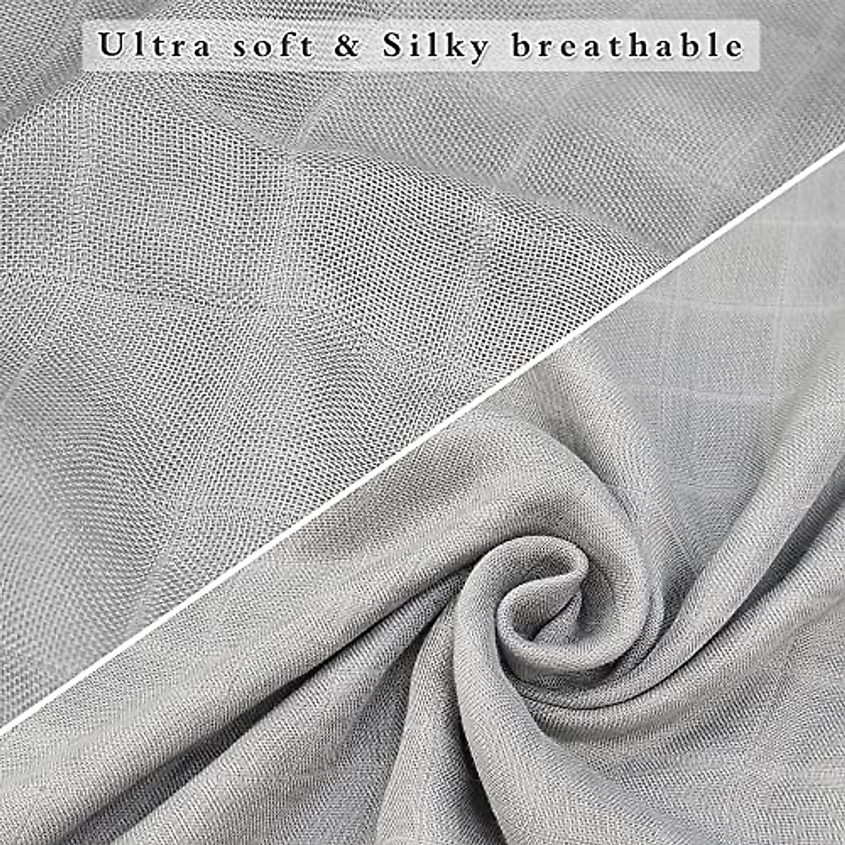 BlueSnail Baby Soft Silky Bamboo Muslin Swaddle Blanket, Receiving Blanket for Boys and Girls 4pk, Newborn Essentials Must Have, (4PK,Navy)