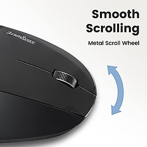 Perixx PERIDUO-813B US, Wireless Ergonomic Compact Keyboard & Vertical Mouse - Bundle with a 6-Button Ergonomic Vertical Mouse - Black - US English…