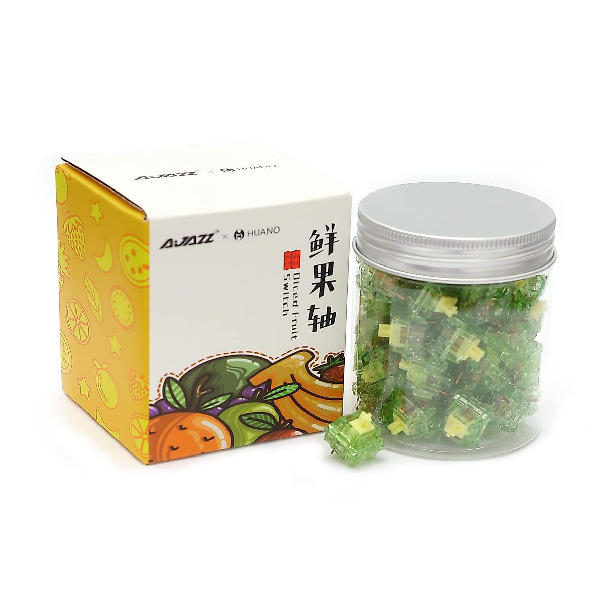 EPOMAKER Ajazz 45 Pieces Diced Fruit Kiwi Switch, Tactile Type for Mechanical Keyboard Replacement (Ajazz Kiwi Switch)