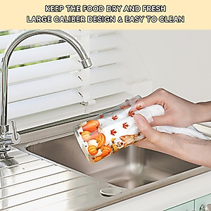 ANOTION Glass Storage Jars with Lids - Fall Gnomes Glass Jars 18oz Glass Food Storage Containers for Kitchen Storage, Pantry, Canning Jars for Storage Cookie, Sugar, Candy, Tea, Coffee, 3 Packs