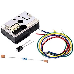ZYM119 GP2Y1014AU0F Compact Optical Dust Sensor Compatible GP2Y1010AU0F GP2Y1010AUOF Smoke Particle Sensor with Cable Circuit Board