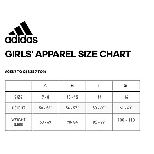 Adidas Kids Girls' Performance Tight Three Stripe Leggings - L - Black/Pink Text