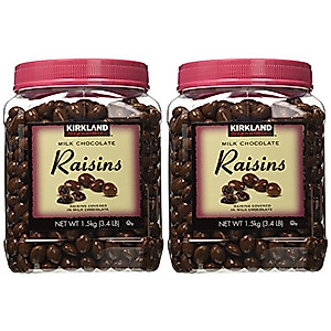 Kirkland Signature Milk Chocolate, Raisins, 54 Ounce x 2 (Pack of 2)
