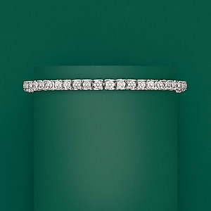 Ross-Simons 1.15 ct. t.w. Diamond Cluster Tennis Bracelet in Sterling Silver. 8 inches