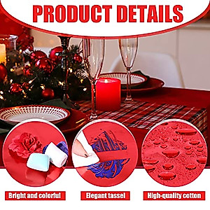 8 Pcs Plastic Red Foil Tablecloth 39 x 108 Inch Metallic Red Table Cloths for Parties Waterproof Tinsel Shiny Red Table Cover for Birthday Wedding Party Anniversary Christmas