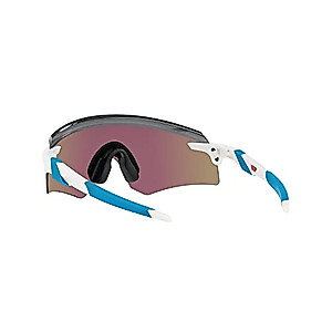 Oakley mens Oo9471 Encoder Sunglasses, Polished White/Prizm Sapphire, 36 mm US