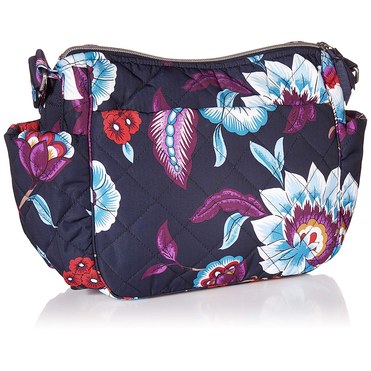 Vera Bradley Women's Performance Twill on the Go Crossbody Purse, Mayfair in Bloom, One Size