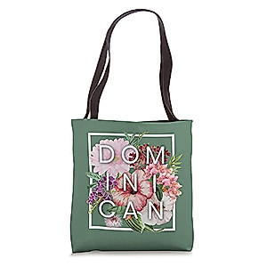 Flowers of Dominican Republic Word Art - Dominican Pride Tote Bag