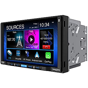 Jensen CAR710X 7” Mechless Multimedia Receiver with Apple CarPlay l Android Auto l SiriusXM-Ready l Built-in Bluetooth l 240 Watts MOSFET Power (60W x 4)