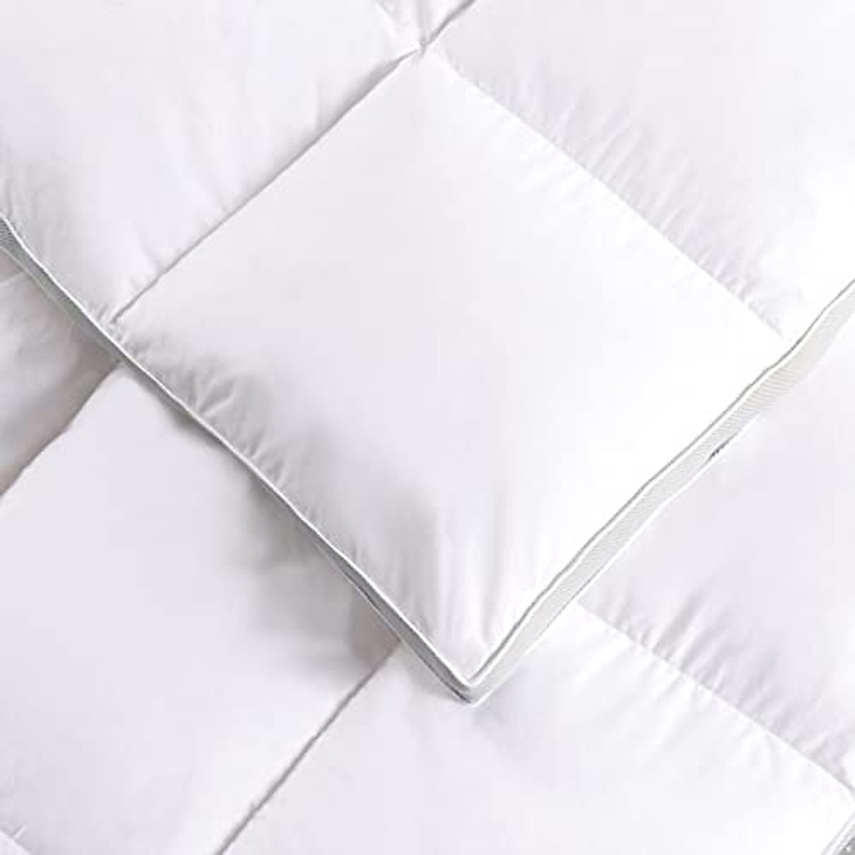 subrtex Feather Mattress Topper Queen, Bed Mattress Topper, Breathable Mattress Pad Overfilled with Soft White Goose Down (60"x80")