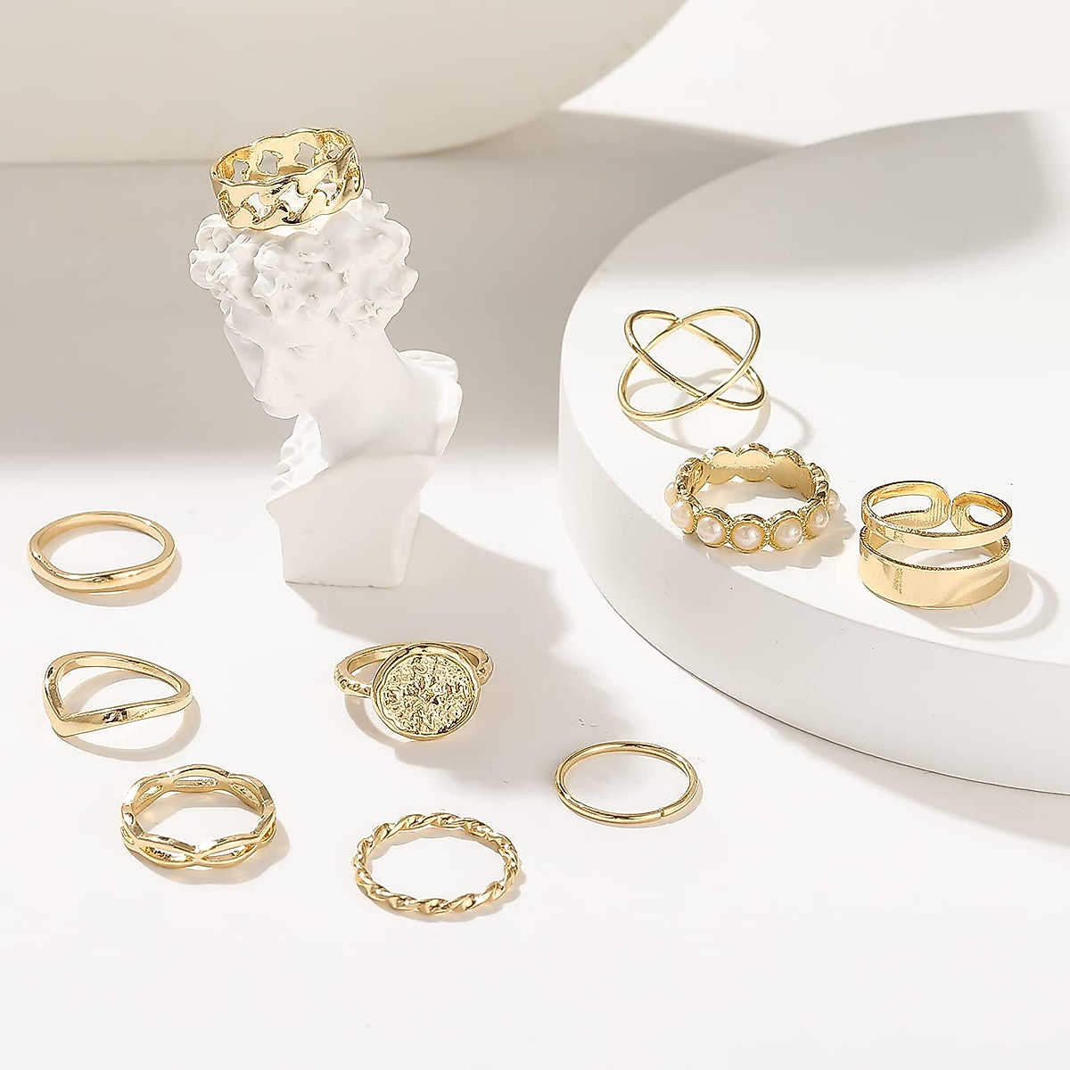 iF YOU 30 Pcs Vintage Gold Knuckle Rings Set, Boho Butterfly Snake Stackable Finger Rings for Women, Midi Rings Pack