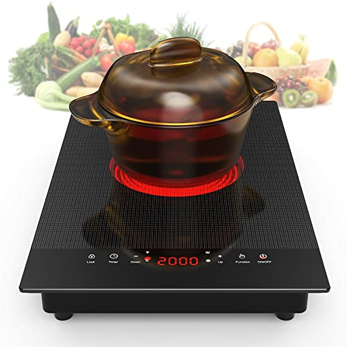 VBGK Electric Cooktop, Electric Stove Top with Touch Control, 9 Power ...