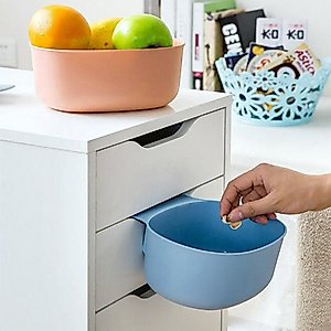 wsloftyGYd Kitchen Cabinet Hanging Garbage Waste Bin Can Trash Barrel Storage Container