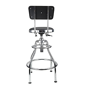 Olympia Tools 82-738 Adjustable Hydraulic Stool, Black