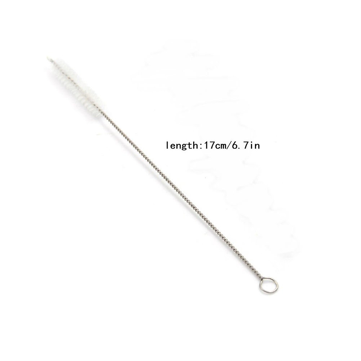 AKOAK 6.1 Inches Bombilla Drinking Filter Straws,Food-Grade 304 Stainless Steel Drinks Stir Spoon Straw for Loose Leaf Tea,Set of 2,Complimentary Straw Cleaning Brush