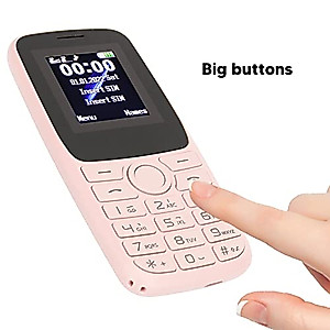 PUSOKEI 2G Cell Phones, Dual SIM Smartphone, Unlocked Phone Support Flashlight Camera Recording, 2G GSM Phone for The Elderly Parents, 2.4 Inch Screen, Big Buttons (Pink)