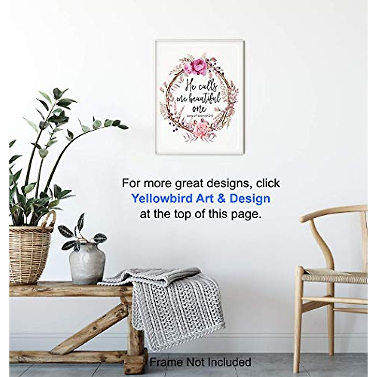 Inspirational Positive Quotes Christian Bible Verse Wall Decor - Religious Gift for Women, Girls, Teens - Blessed Scripture Wall Art for Bedroom, Living Room, Bathroom - 8x10 Motivational Poster