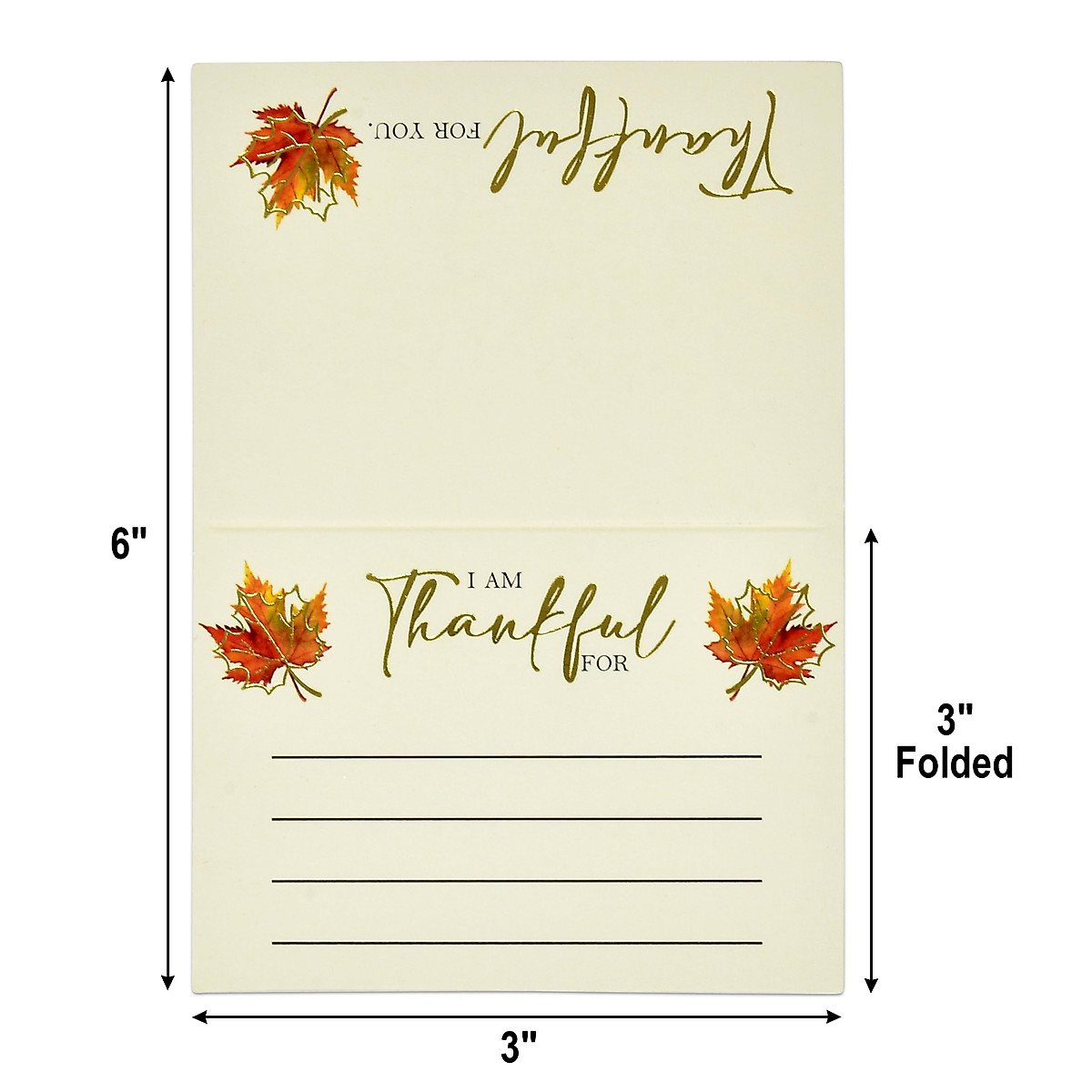 100 Pcs Thanksgiving Table Place Cards and Fill in Gratitude Cards Harvest I Am Thankful For Tent Card Autumn Name Cards Dinner Settings Fall Party