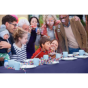 Exquisite 54 Inch X 100 Feet Navy Plastic Table Cover Roll in A Cut - to - Size Box with Convenient Slide Cutter. Cuts Up to 12 Rectangle 8 Feet Plastic Disposable Tablecloths